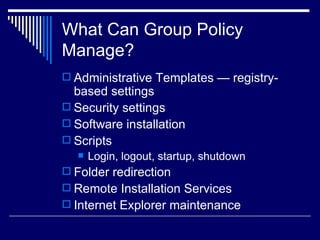Ad group policy1 | PPT