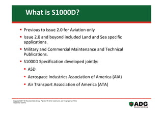 ADG S1000D Series - Introduction to ASD S1000D | PDF