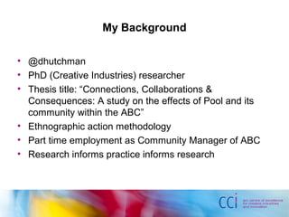 Institutional online communities - ABC Pool as a collaborative ...