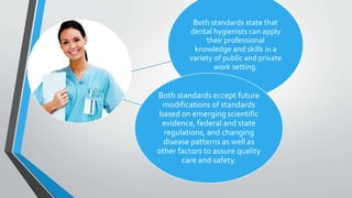 ADHA vs EDHF standards | PPTX | Oral care | Personal Care