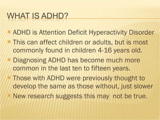 Adhd | PPT