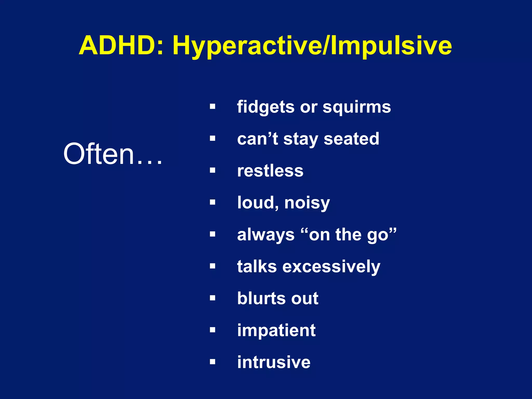 Adhd basic information about attention deficit hyperactivity disorder ...