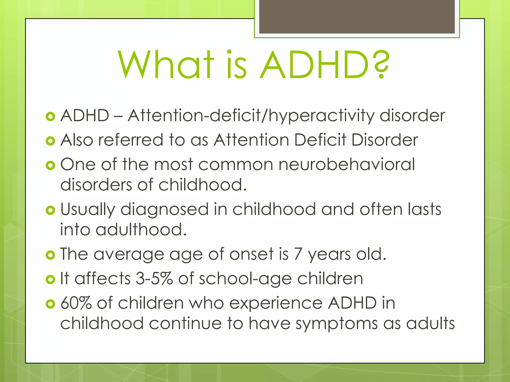 ADHD | PPTX