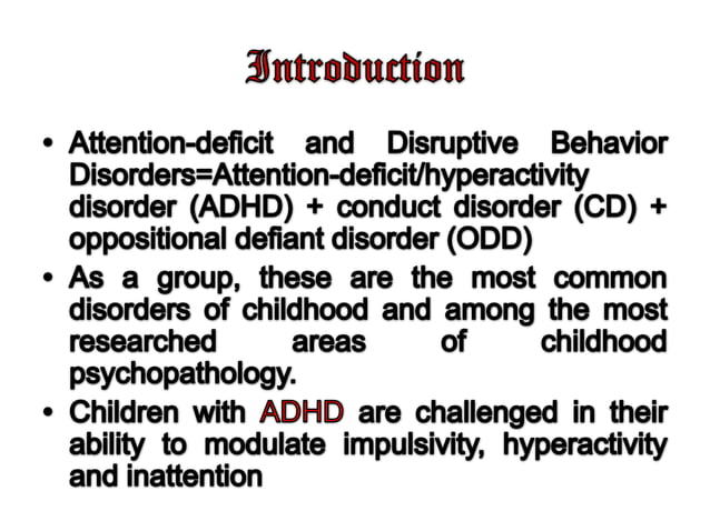 Attention Deficit Hyperactivity Disorders | PPTX