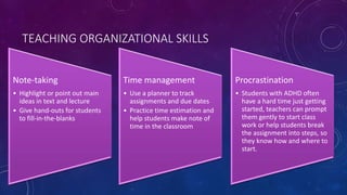 ADHD: The teacher's guide | PPTX