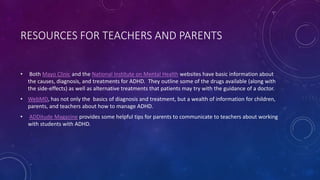 ADHD: The teacher's guide | PPTX