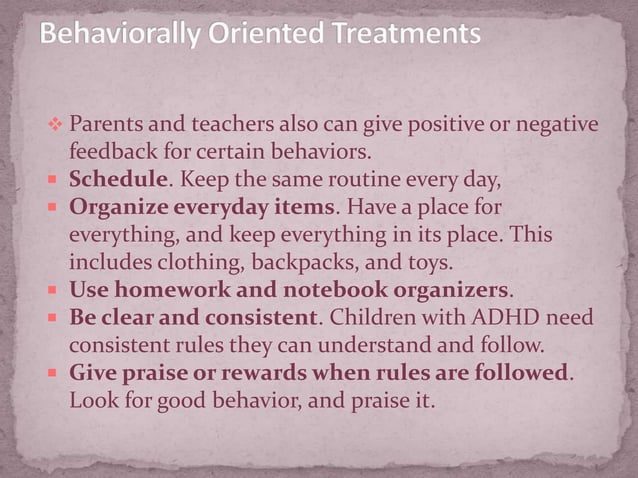 attention deficit hyperkinetic disorder | PPTX