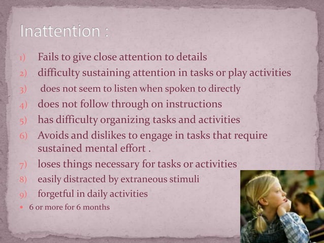 attention deficit hyperkinetic disorder | PPTX