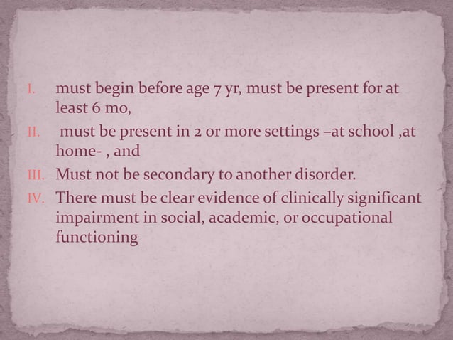 attention deficit hyperkinetic disorder | PPTX