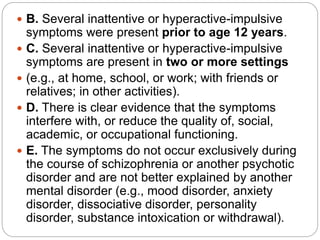 Adhd Attention Deficit Hyperactivity Disorder | PPTX