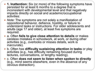 Adhd Attention Deficit Hyperactivity Disorder | PPTX