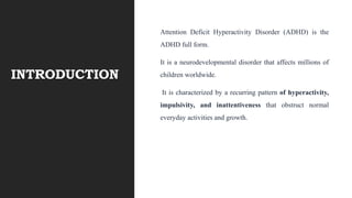 attention deficit hyperactivite disorder | PPT