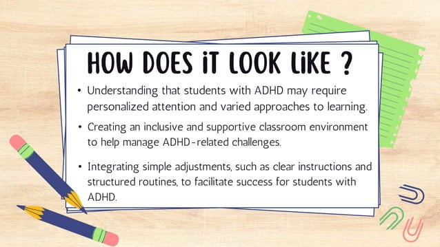 ADHD.pptx for helping teachers about it and soulutions | PPT