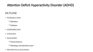 ADHD.pptx for undergraduates doing medicine | PPTX