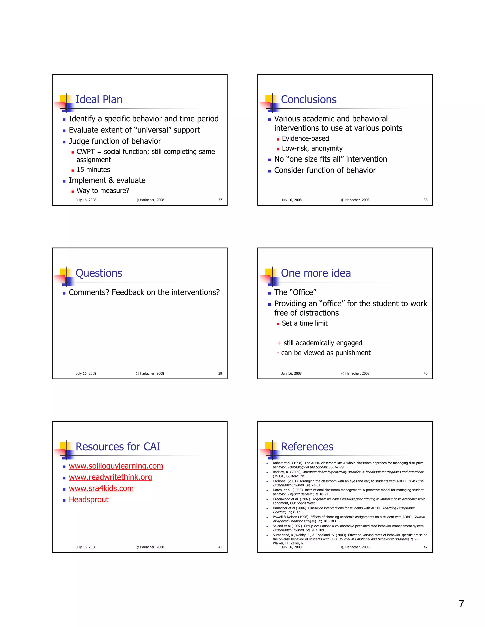 Adhd. powerpoint | PDF