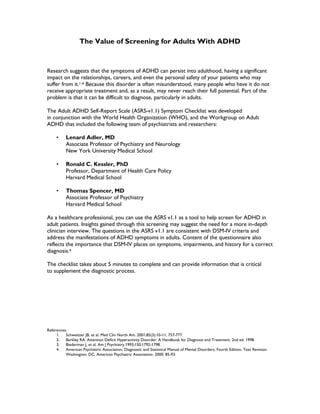 Adhd questionnaire-asrs111 | PDF