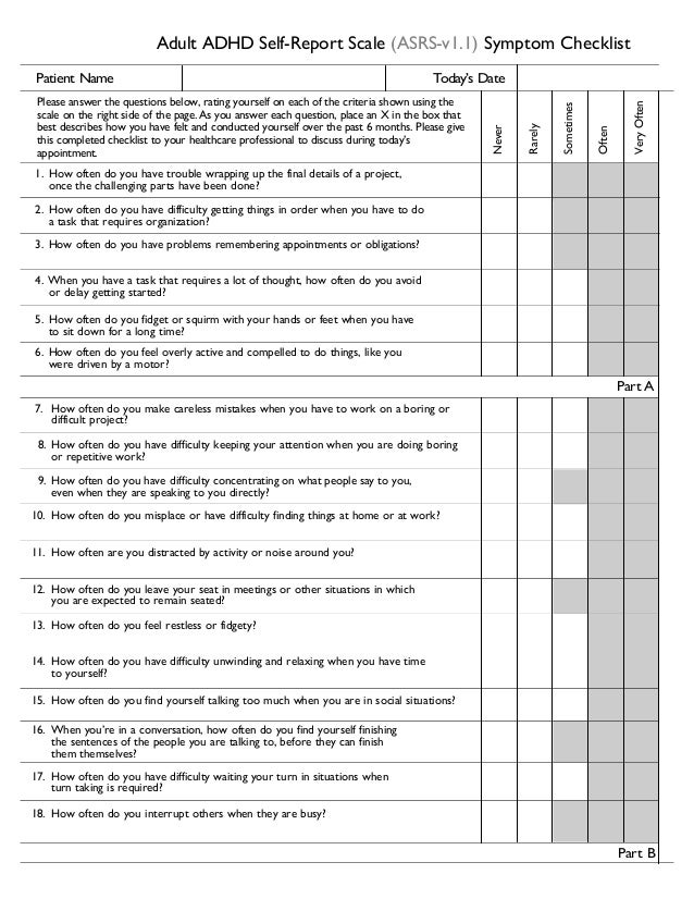 Adhd questionnaire-asrs111