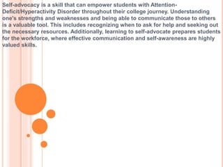 ADHD and College Planning with Dr. Hanid Audish.pptx