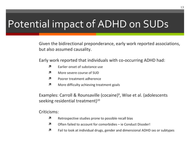 ADHD and Addiction: Diagnosis and Management | PPT | Substance Abuse ...