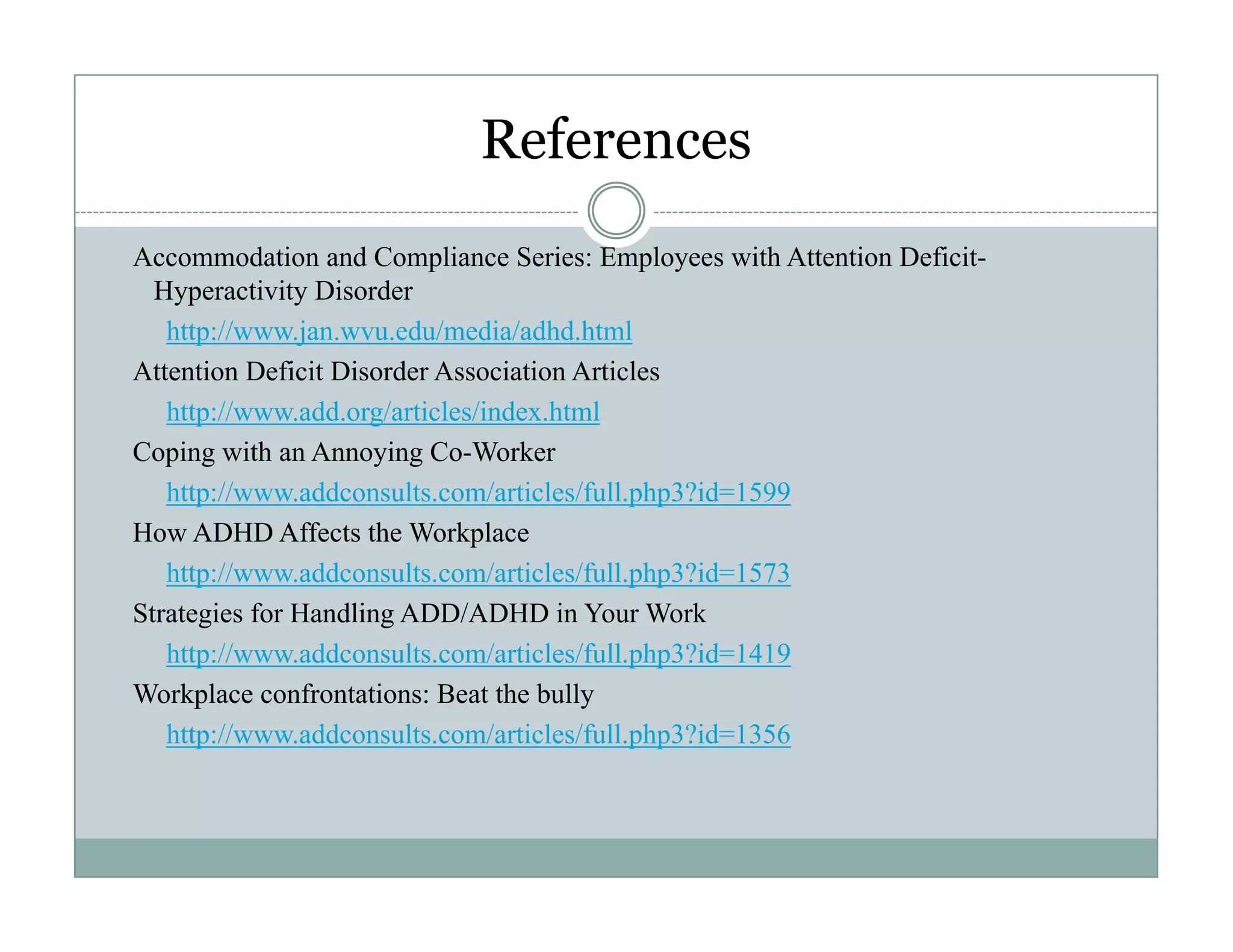 ADHD and the Workplace | PDF