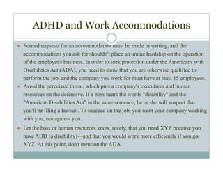 ADHD and the Workplace | PDF