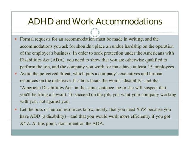 ADHD and the Workplace