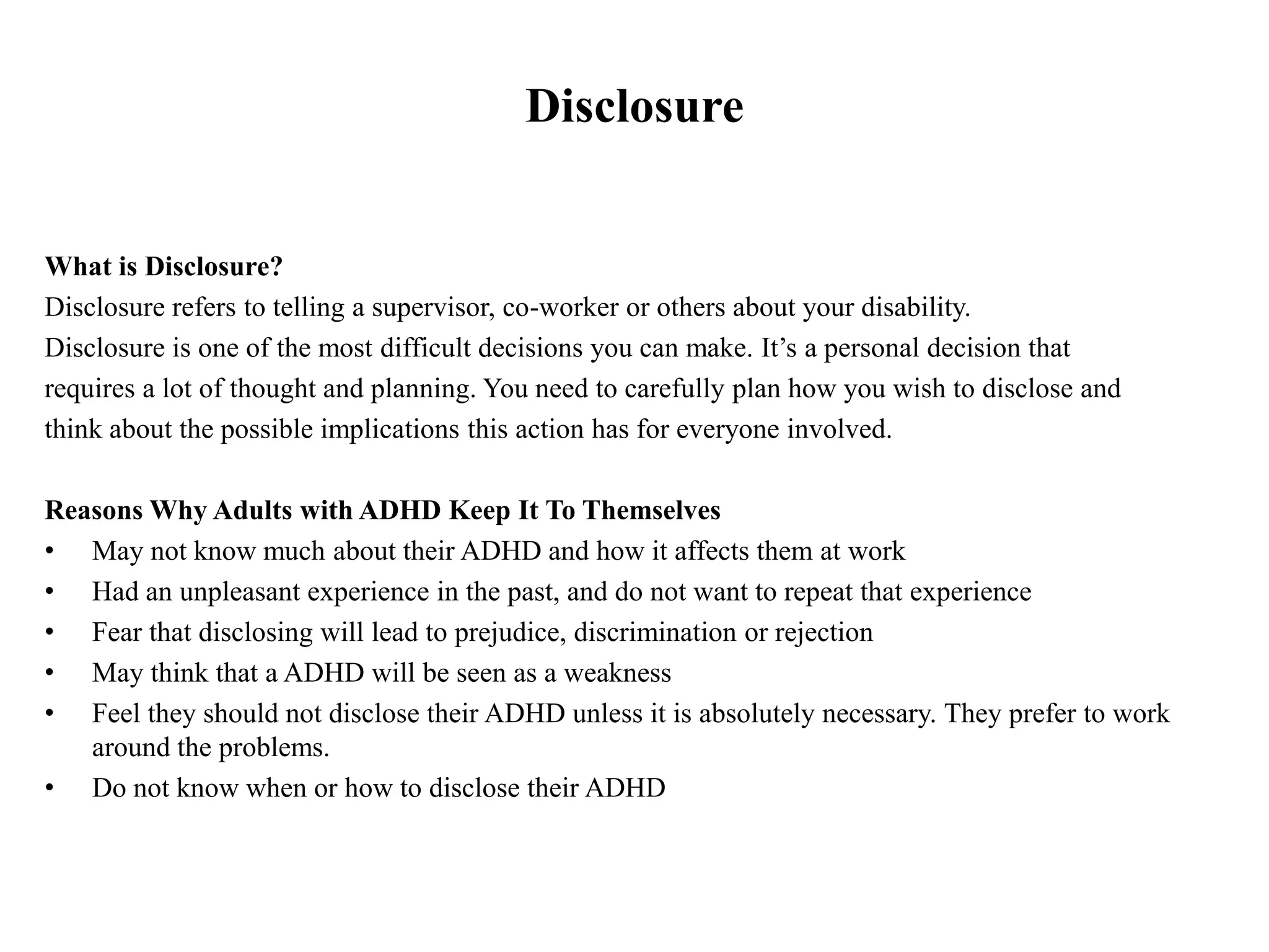 ADHD and the Workplace | PPTX