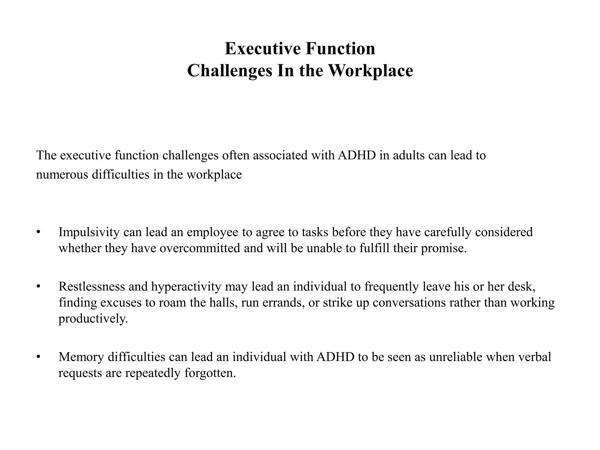 ADHD and the Workplace | PPTX