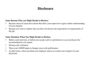 ADHD and the Workplace | PPT