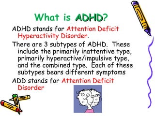 Adhd Awareness Project Final | PPT
