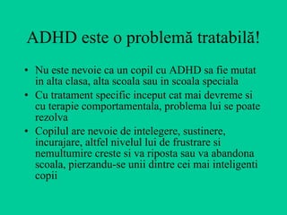 Adhd - Consilieri scolari | PPS