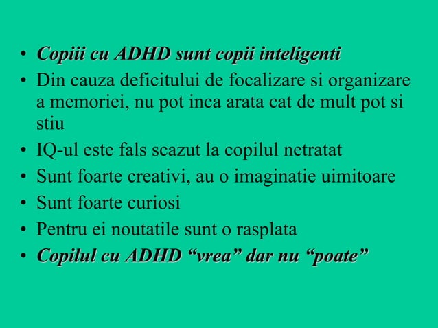 Adhd - Consilieri scolari | PPT