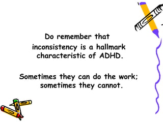 ADHD Do's and Don'ts For Teachers | PPT