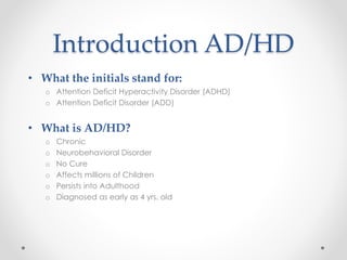 ADHD fast facts | PPTX
