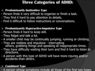 Adhd in preschool aged children | PPTX