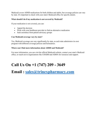 Adhd Medications Covered By Medicaid – trinexpharmacy.com