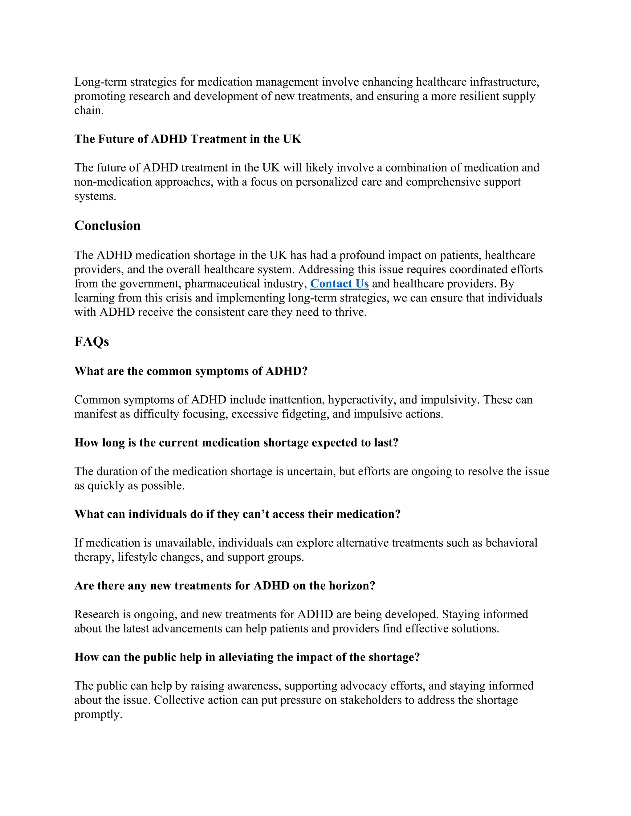 Adhd Medication Shortage Uk - trinexpharmacy.com