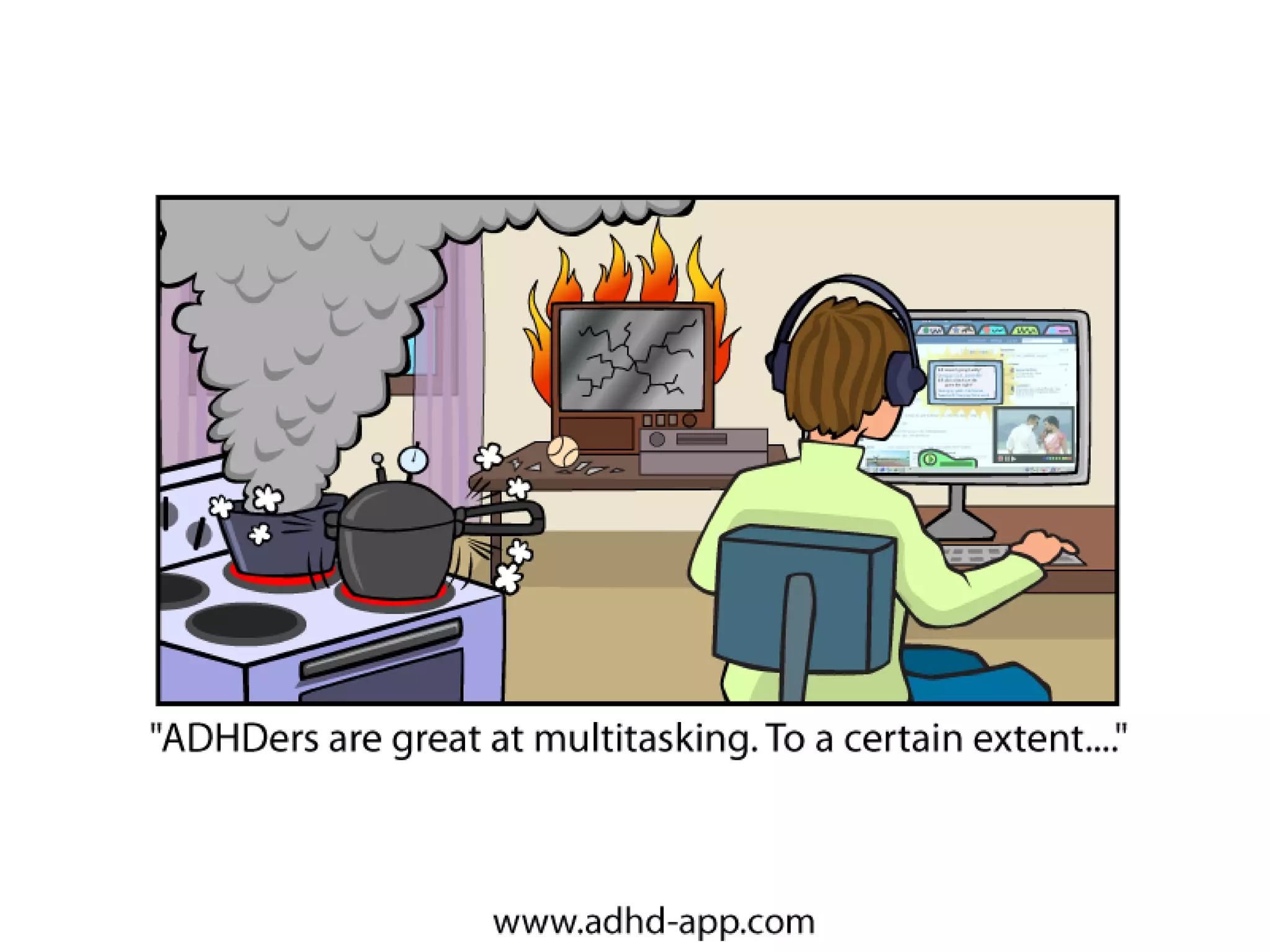 ADHD Multitasking Cartoon | PDF