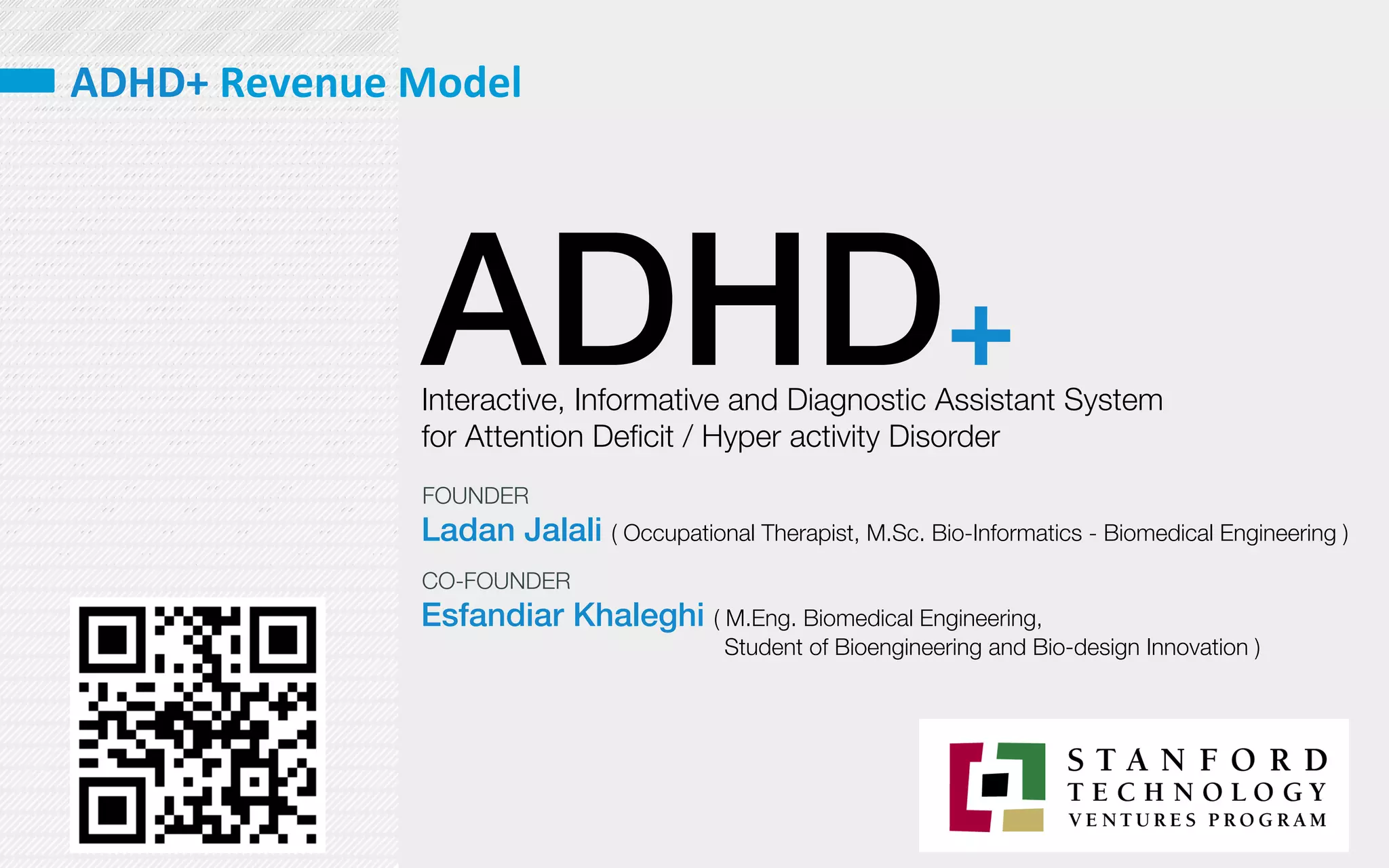 ADHD+ Revenue Model (Technology Entrepreneurship, Stanford University ...