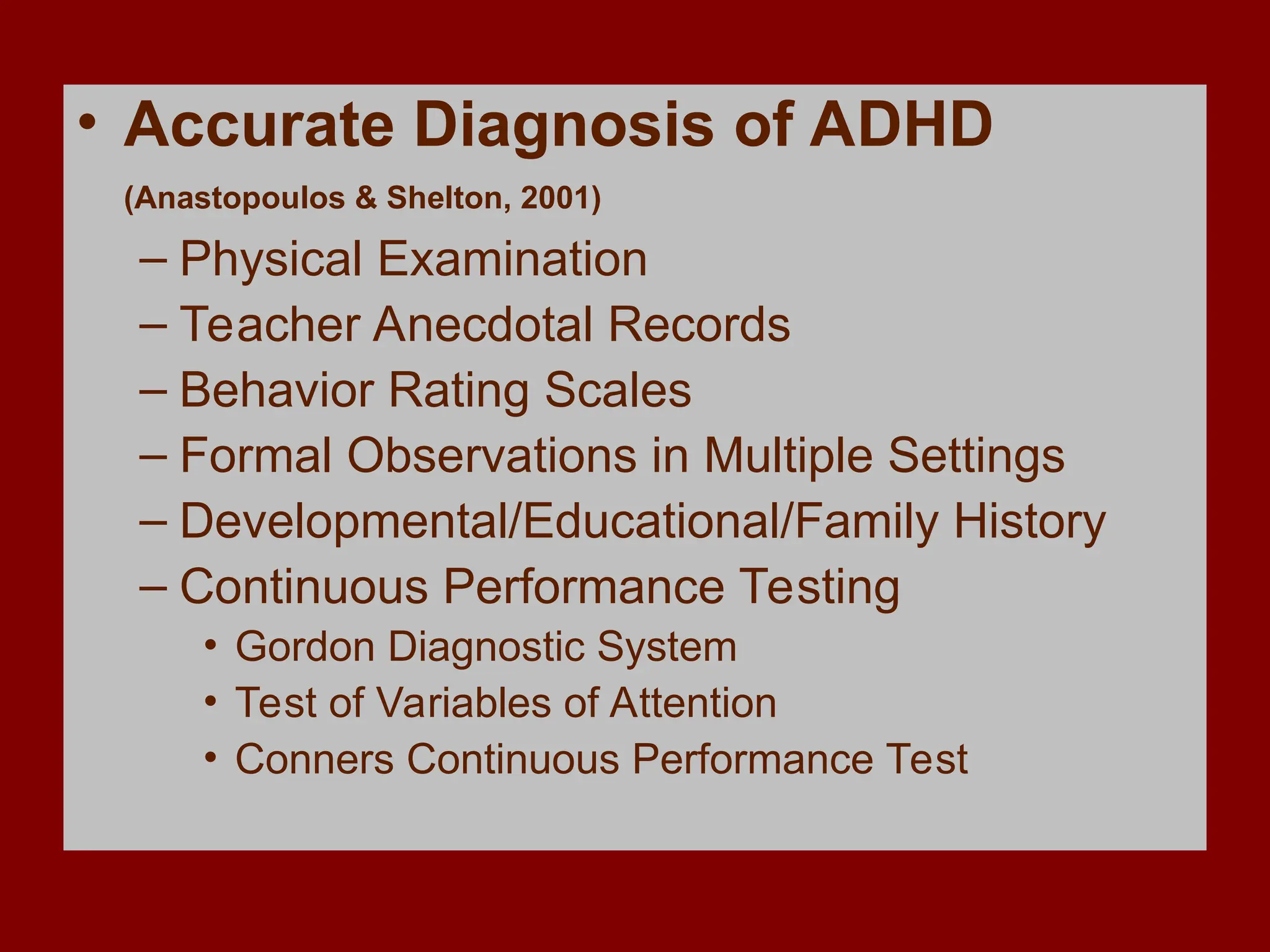 Attention Deficit HyperactivityDisorder Powerpoint | PPT