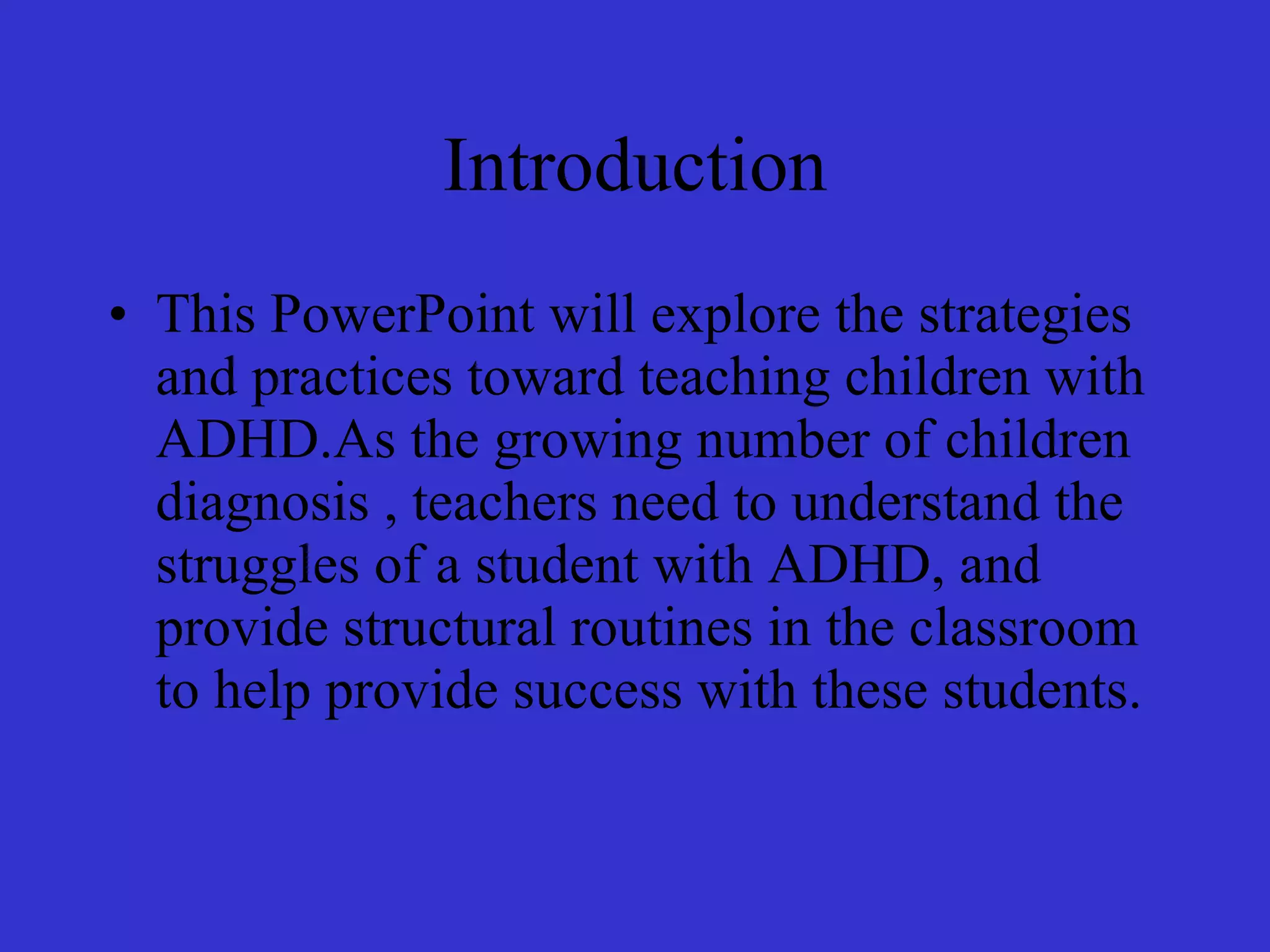ADHD Powerpoint Presentation | PPT