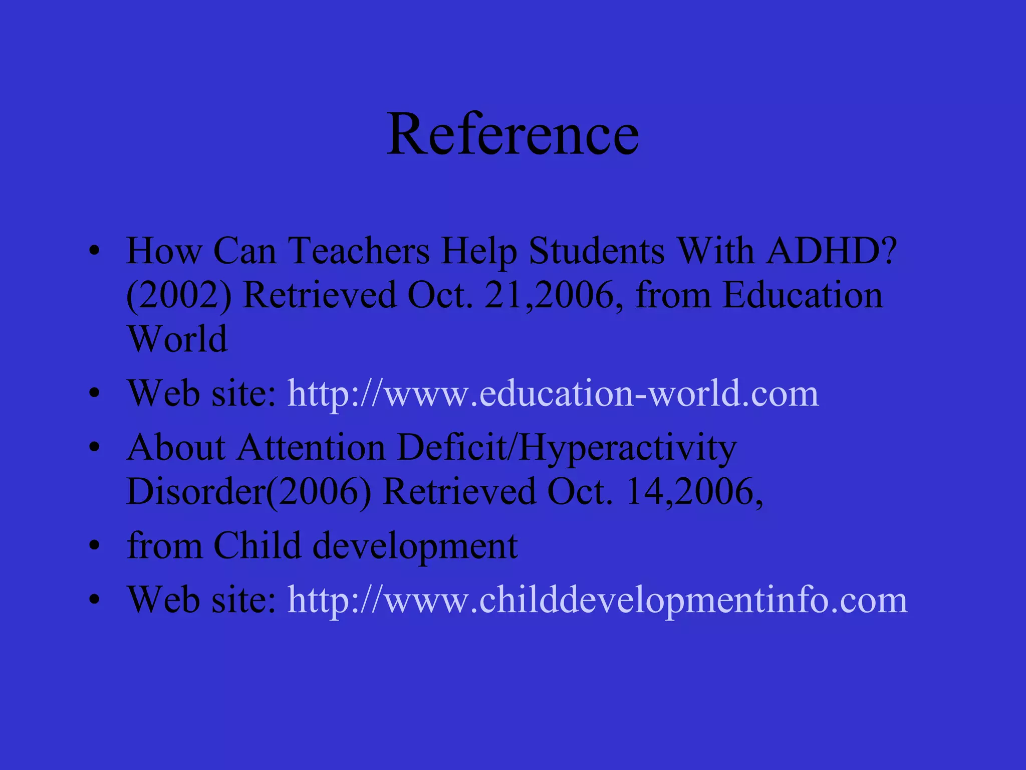 Adhd powerpoint.wilmoth teachers to help students with | PPT