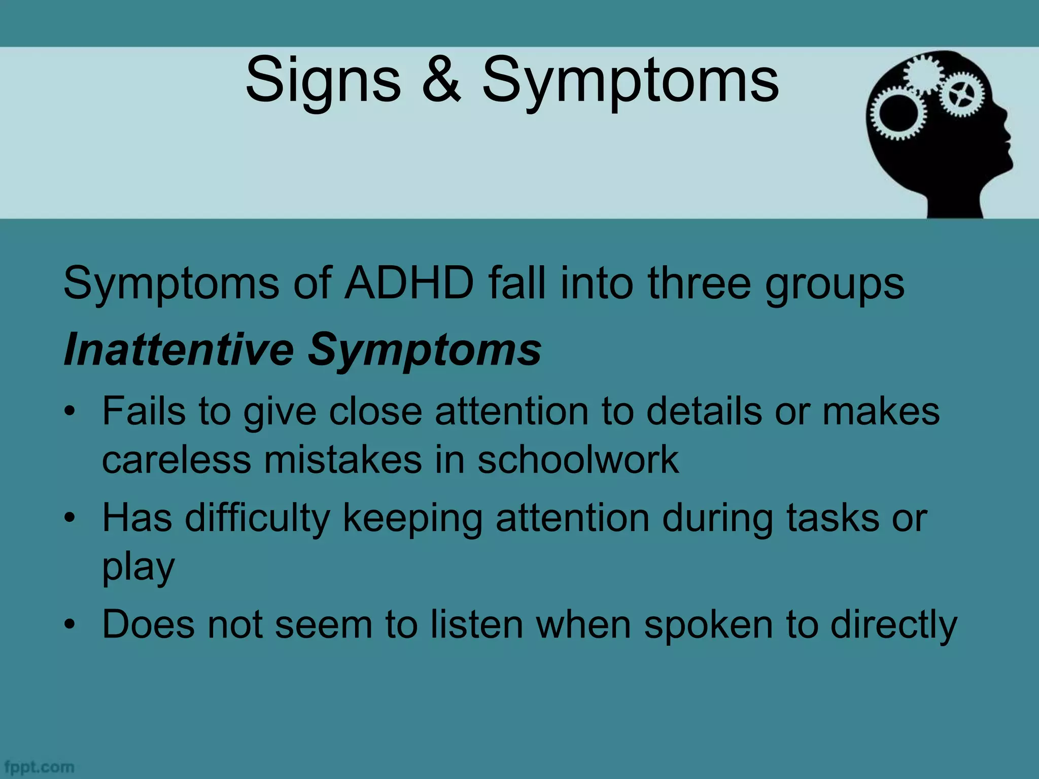 Attention deficit hyperactivity disorder (ADHD) | PPTX | Brain and Nervous System Disorders ...
