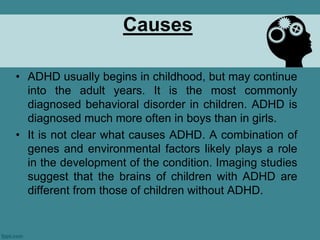 Attention deficit hyperactivity disorder (ADHD) | PPTX | Brain and ...