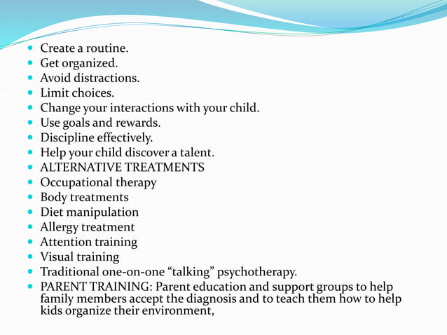 Adhd ppt | PPTX | Mental Health | Diseases and Conditions
