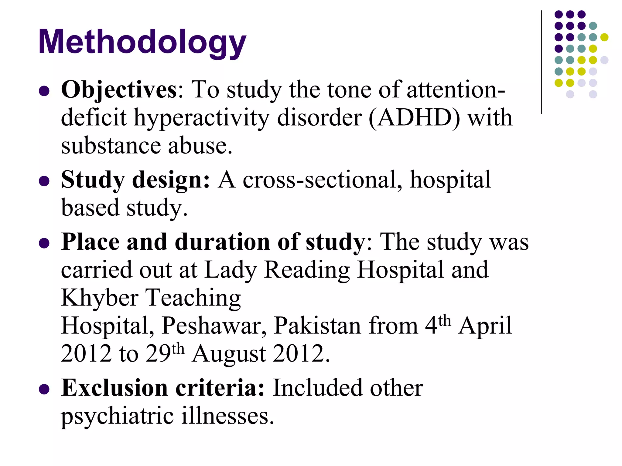 Relationship of Attention Deficit Hyperactivity Disorder with Substance ...
