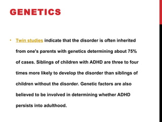 ADHD (attention deficit and hyperactivity disorder) | PPT