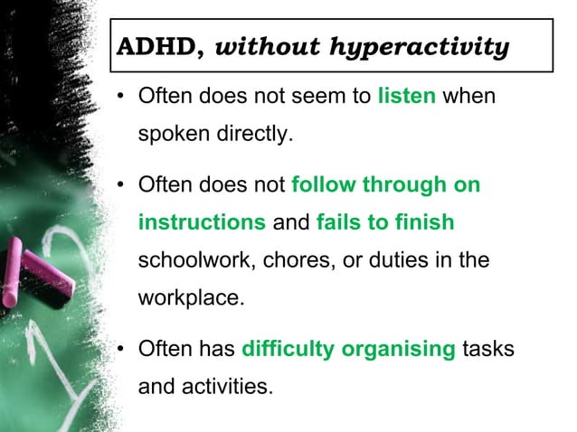 Adhd Slides 2nd Presentation 1.0 | PPT
