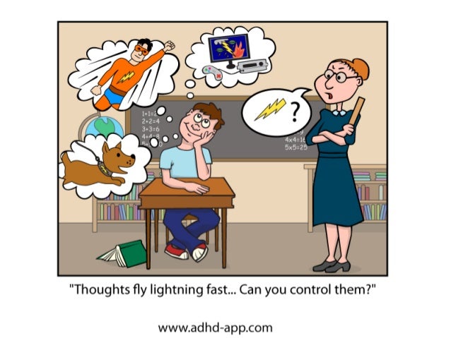 ADHD Multiple Thoughts Cartoon