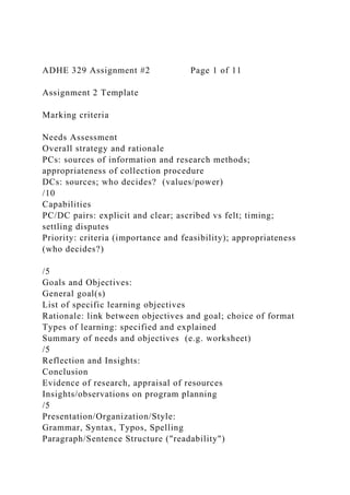 ADHE 329 Assignment #2Page 1 of 11Assignment 2 TemplateM.docx